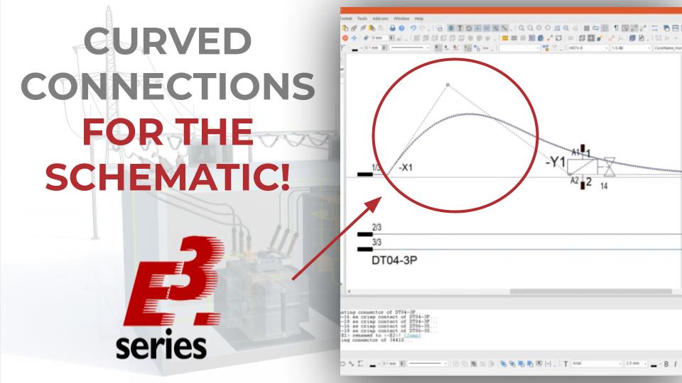 Curved Segments for Connections in Electrical Diagram with E3.schematic