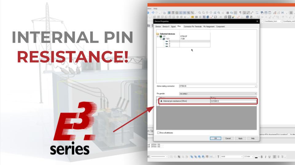 Define the Internal Resistance of Terminals in E3.cable