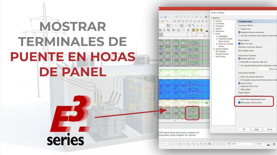 Mostrar Terminales de Puente en Hojas de Panel