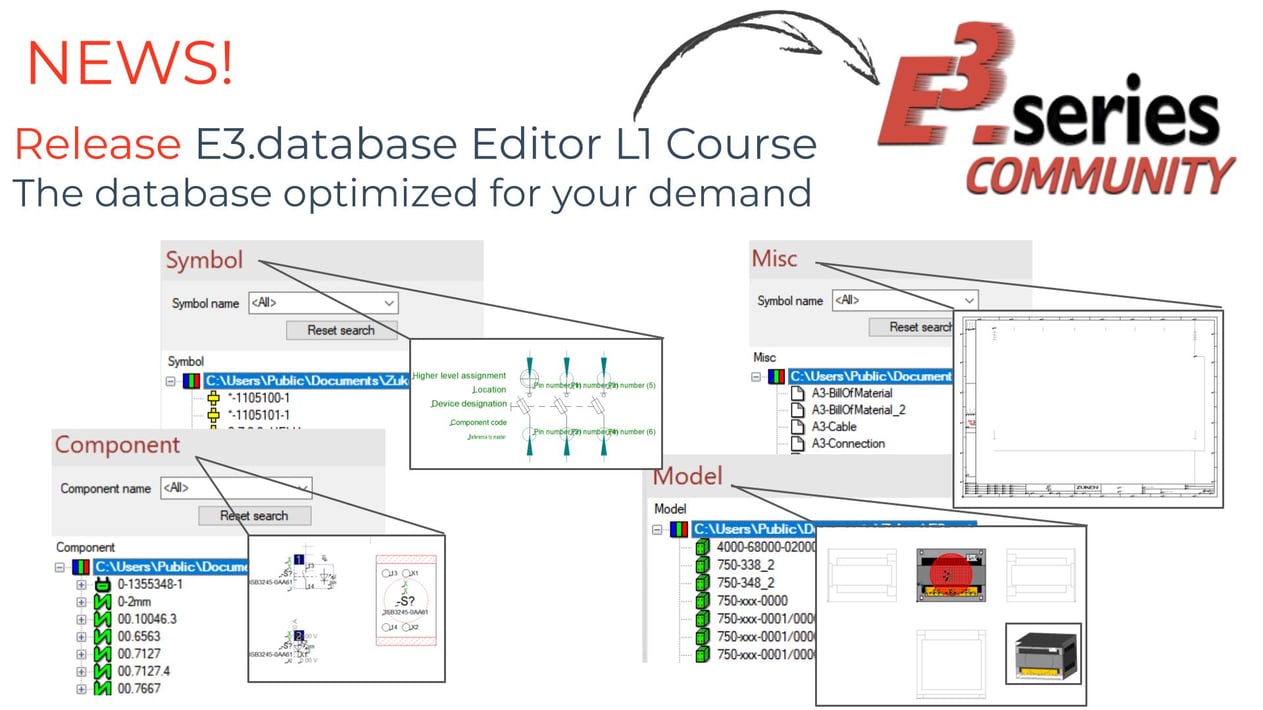 E3.series Database Tutorial - E3.student Download and Courses